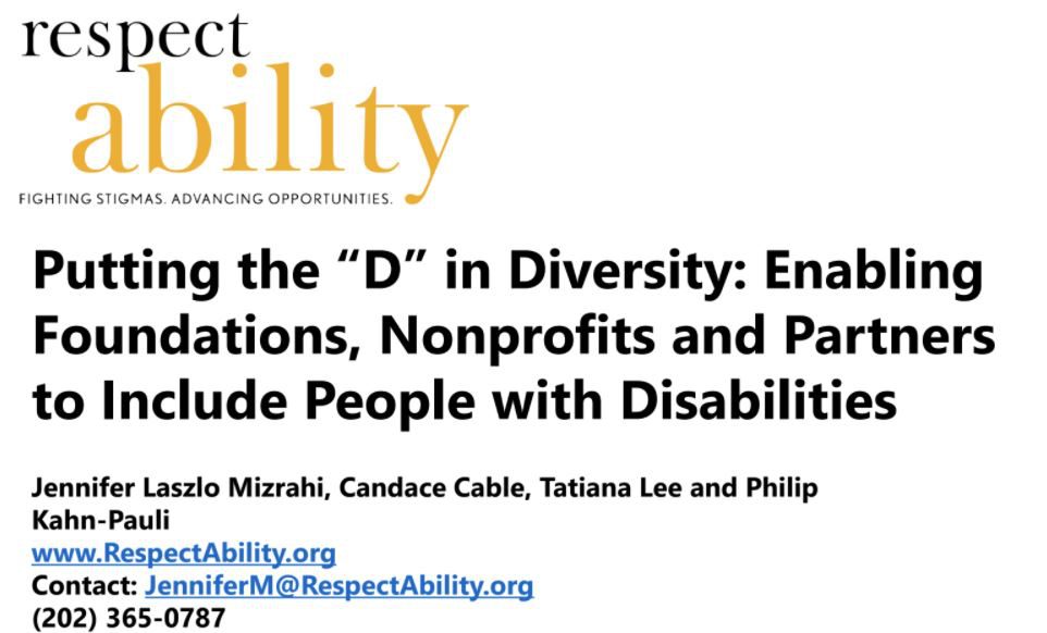 Disability Inclusion in Philanthropy – National Network of Consultants ...